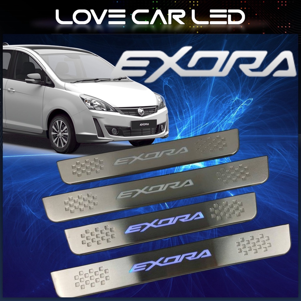 Proton Exora แผ่นเหล็กข้าง/บันไดข้างประตูพร้อม Led Blue | Shopee Thailand