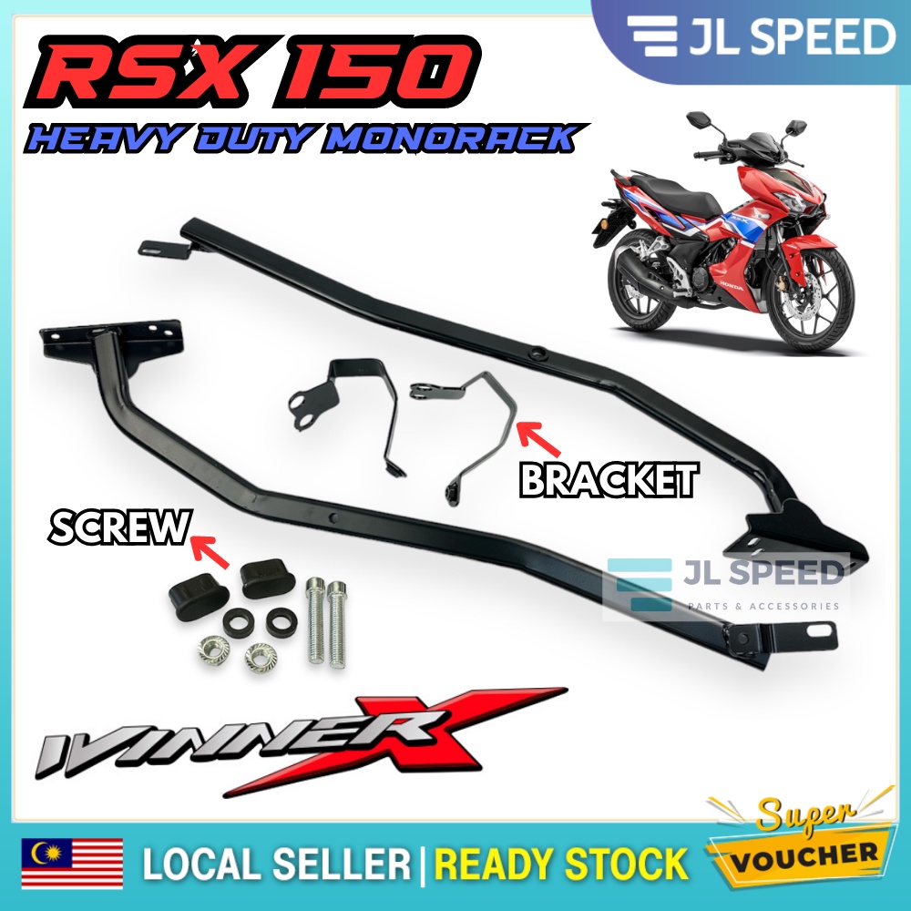 Honda RSX150 / RSX 150 / WINNER X HEAVY DUTY MONORACK J BOX CARRIER ...