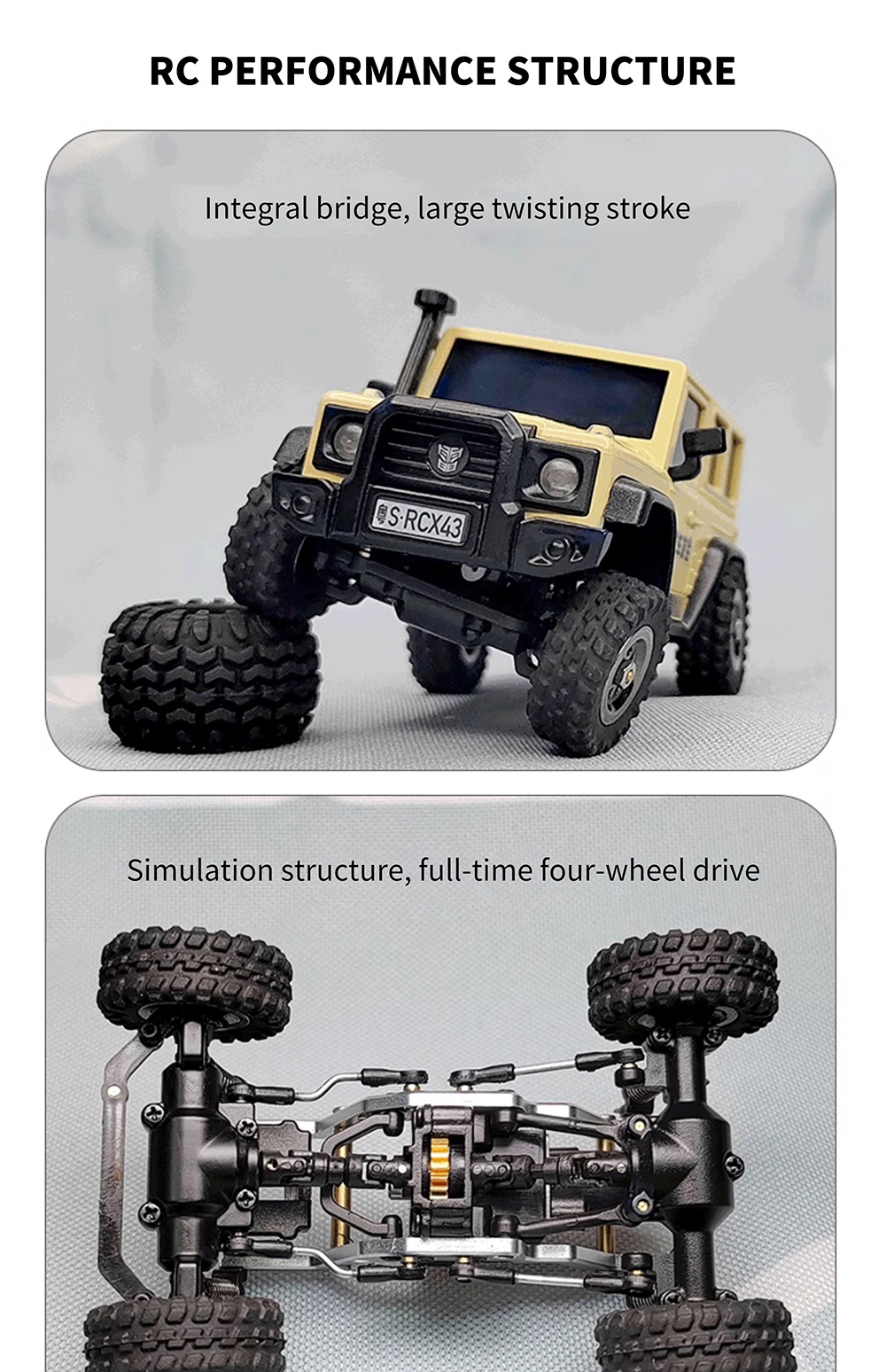 Ldarc X43 โมเดลรถไต่หินบังคับวิทยุไฟฟ้า 1/43 MINI RTR 4WD ของเล่น ...