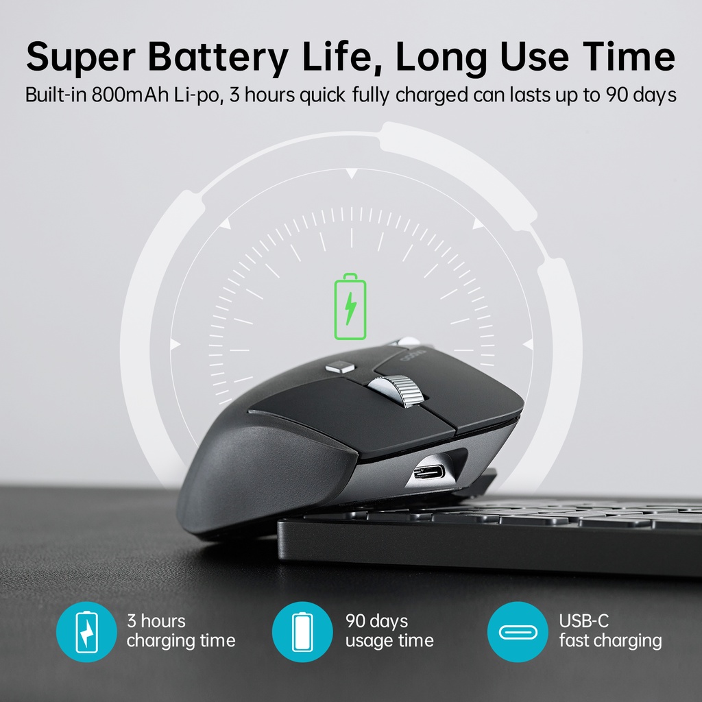 Rapoo MT760L/MT760/MT760mini เมาส ์ ไร ้ สายหลายโหมดแบบชาร ์ จไฟได ้ ...