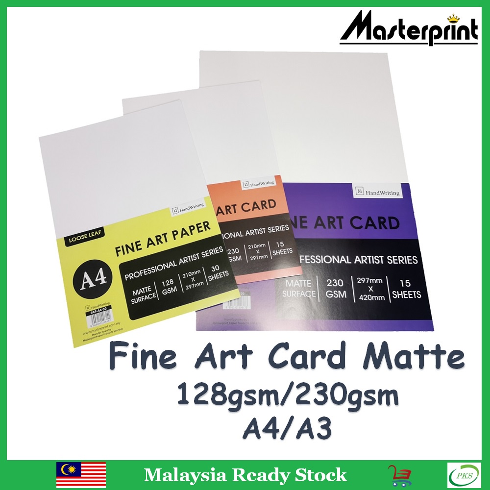 Fine Art Card A4/A3 128gsm/230gsm Fine Art Paper Matte Paper | Shopee ...