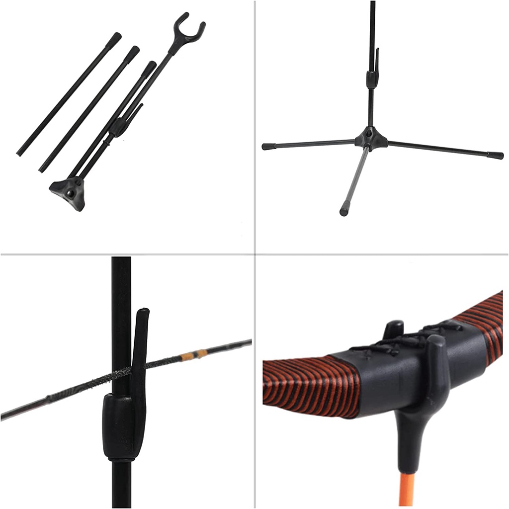 Archery Bow Stands - Portable Carbon Fiber Folding Recurve Compound Bow ...