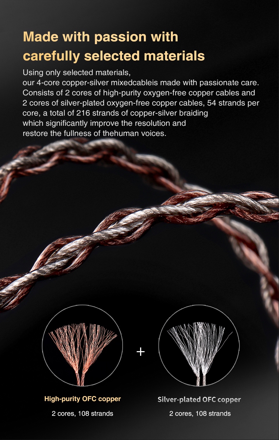 Trn RedChain สายเคเบิลอัพเกรดหูฟัง OFC ทองแดง ชุบเงิน พร้อมตัวเชื่อมต่อ 2.5 3.5 4.4 สําหรับ TRN ...