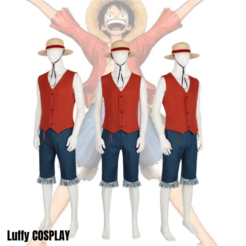 ชุดคอสเพลย์ อนิเมะ One Piece Luffy Real-life สําหรับปาร์ตี้ฮาโลวีน ...
