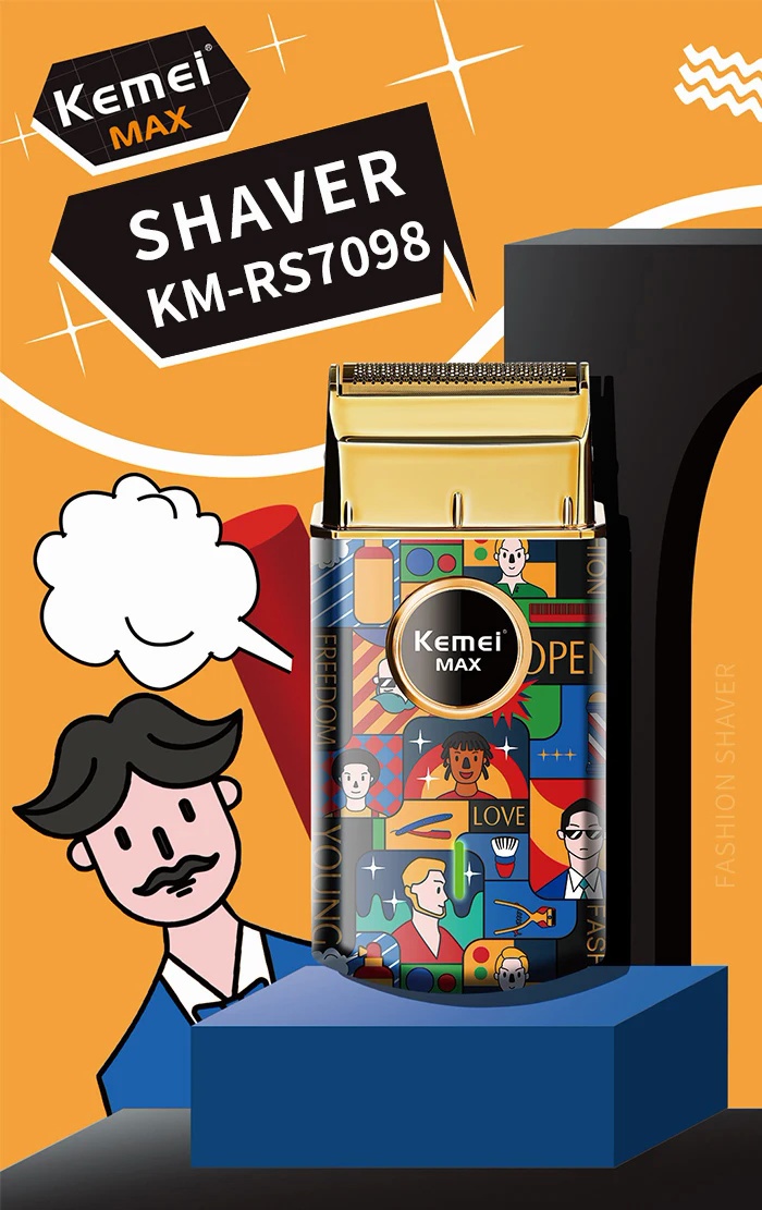 Kemei Uno Cordless Single Foil Shaver StyleCraft Graffiti Professional ...