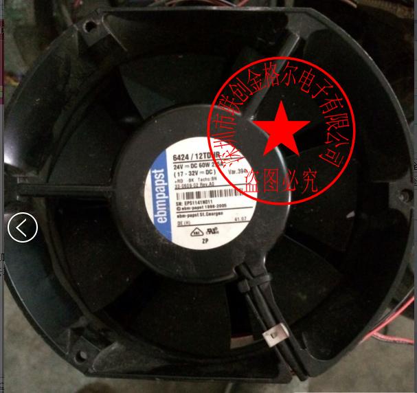 ต้นฉบับเยอรมันนําเข้าพัดลม 6424/12TDHR 6424TDR 24V DC 172*150*51MM ...