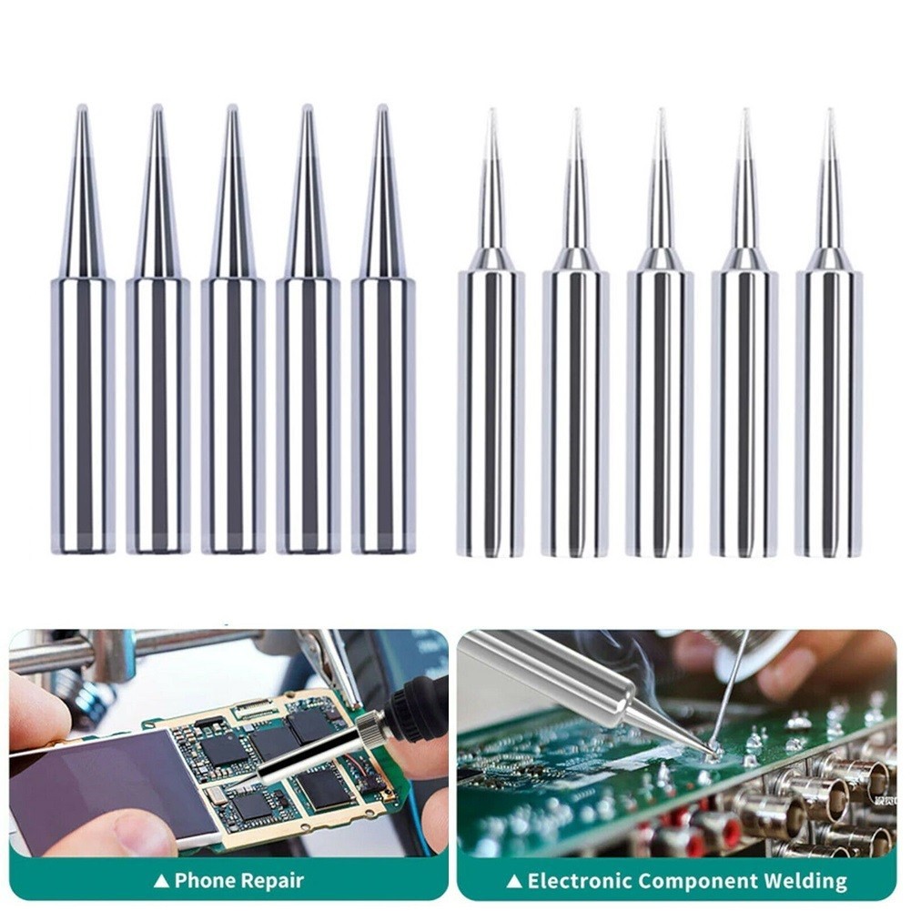 [Cra]คุณภาพสูง 10pcs Soldering Iron Tip 900M-TI/B ฟรีสําหรับ Saike 936 ...