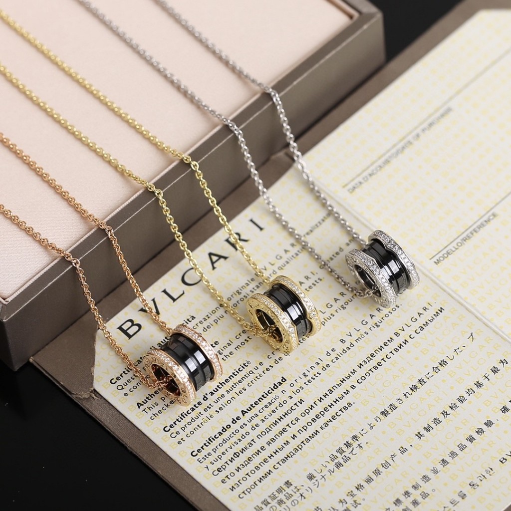 Pre order ราคา3900/4100 Bvlgari B.Zero Necklace สร้อยคอ Solid Sterling Silver + 18 K Thick Gold ...