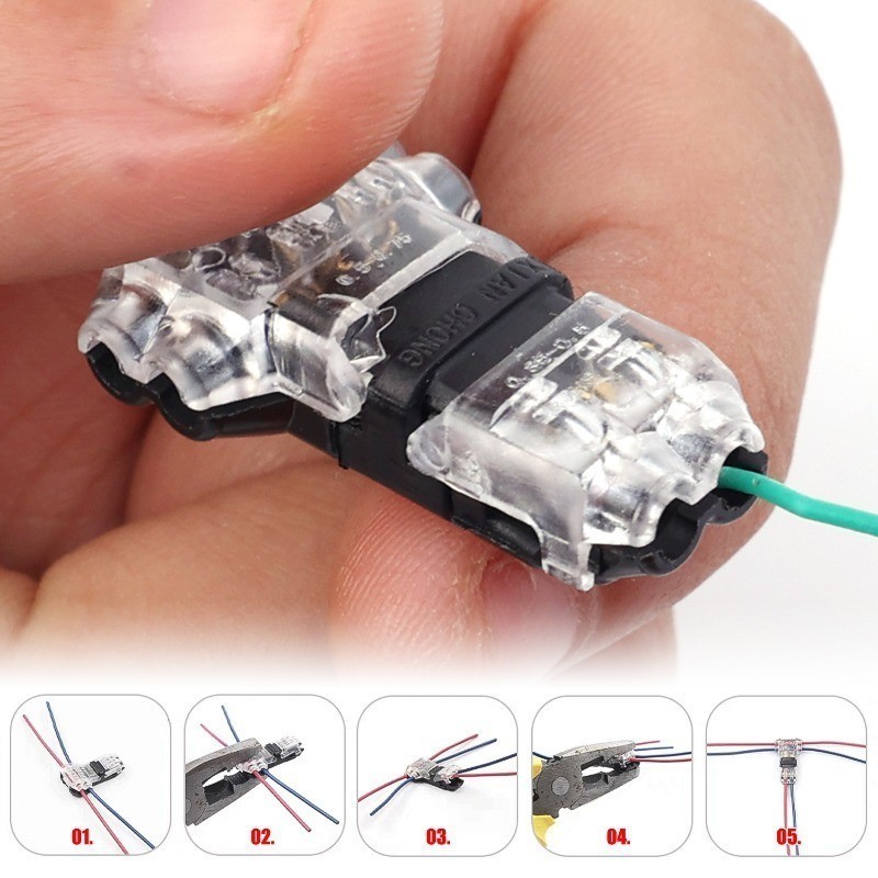 [HOT] 22-18awg Universal Compact Wire H/T Tap Connectors ขั้วต่อสายไฟ ...