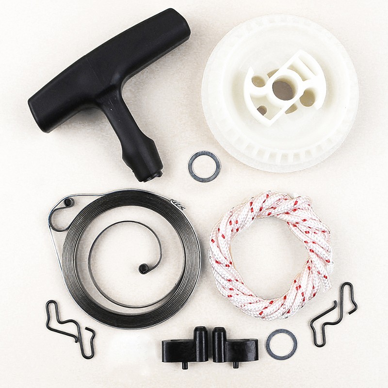 ⭐ วาร์ส ⭐Recoil Pull Starter Spring Pulley Handle Rope Kit สําหรับ ...