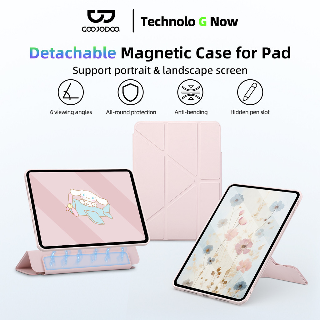 GOOJODOQ Magnetic Shell Separation Protective Cover for Ipad Hidden Pen ...
