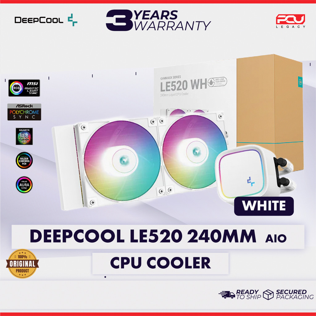 Deepcool LE520 240MM AIO CPU COOLER - สีขาว | Shopee Thailand