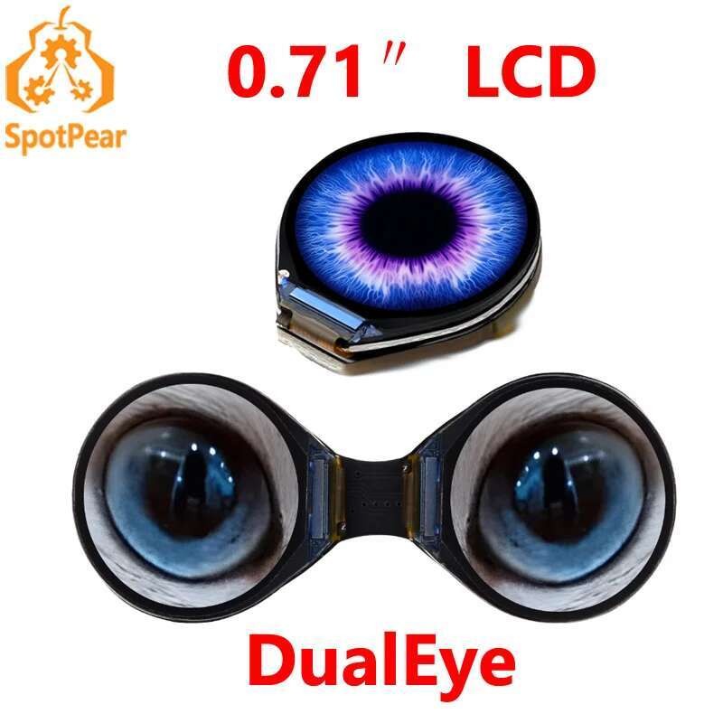 Waveshare 0.71 นิ้ว Double Eye รอบจอแสดงผล LCD โมดูลตัวเลือก SPI 160160 ...