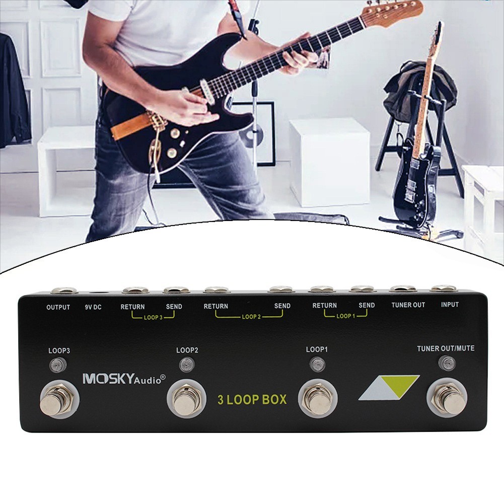สําหรับ MOSKYaudio 3 Loop BOX กีตาร์เหยียบ Loop Effect Pedal Looper Pedal Tuner | Shopee Thailand
