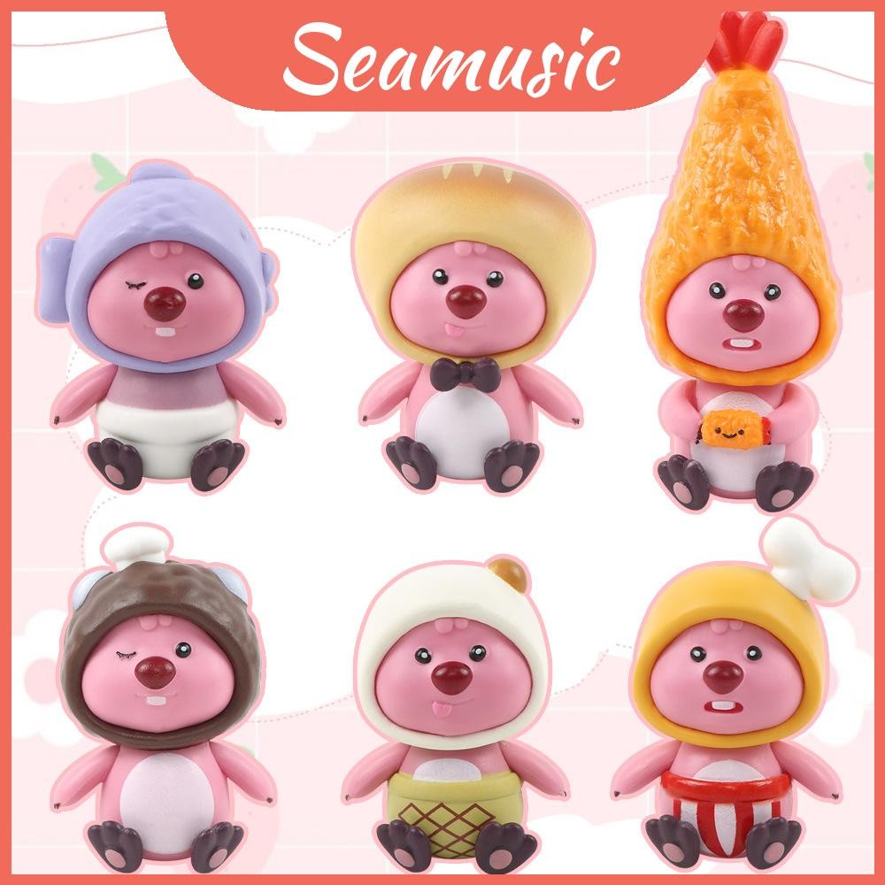 Whimsical Loopy Beaver Pvc Sculpture อาหารผักออกแบบสะสม | Shopee Thailand