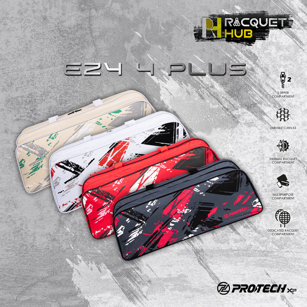 กระเป๋าแร็กเก็ต Protech Badminton 2 Zips พร้อมความร้อน - Ezy 4 Plus Series | Shopee Thailand