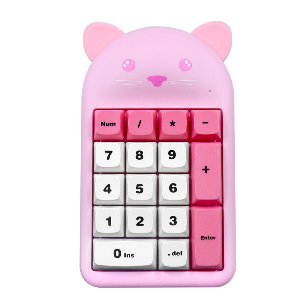 🎮 GAMING NUBWO NKB114 Brown Pink Numpad Numeric Keypad Dual Mode 2.4Ghz ...
