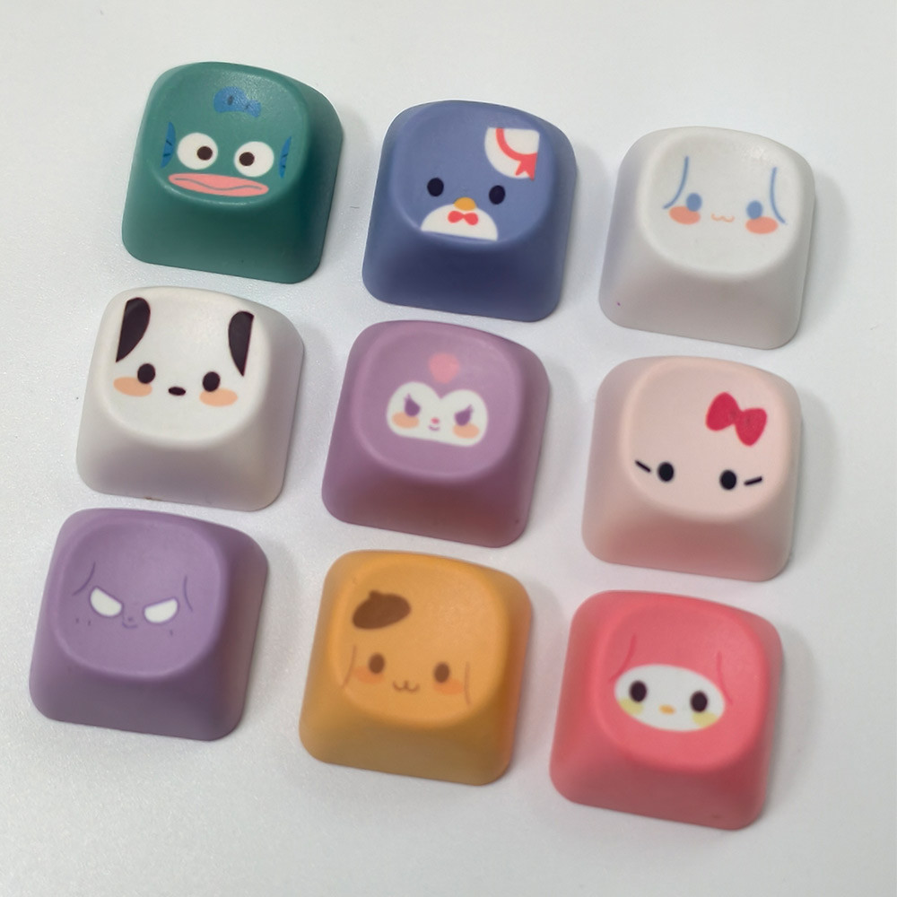 Sanrio Keycaps MOA โปรไฟล์ PBT ห้าด้าน Dye Sublimation 9 ชิ้นการ์ตูน ...