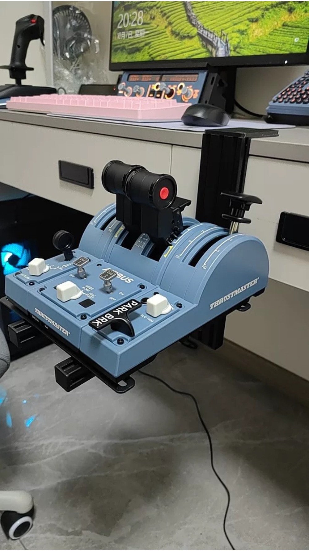 เดสก์ท็อปจําลอง Flying Joystick Bracket คันเร่ง x56 Tumaster Warthog Lastda VKB Wing Katsu Orion ...