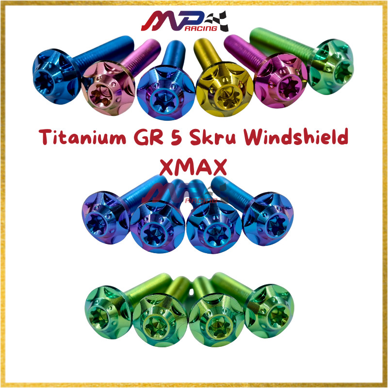 กระจกบังลม Titanium Skru Xmax IT SALAYA เกรด GR5 | Shopee Thailand