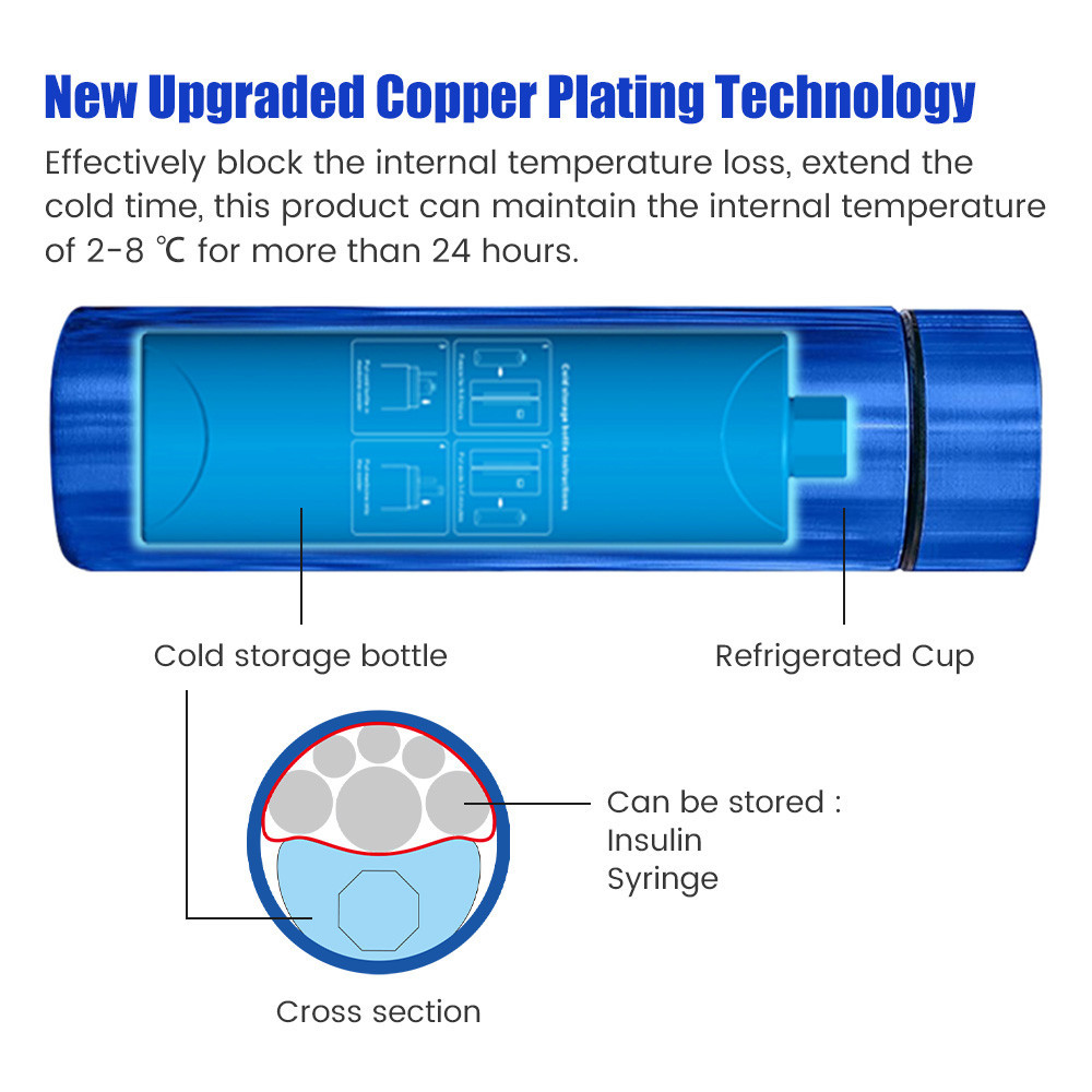 Insulin Cooler Cup Cooler Box Insulin Cooling Bag Travel Portable ...
