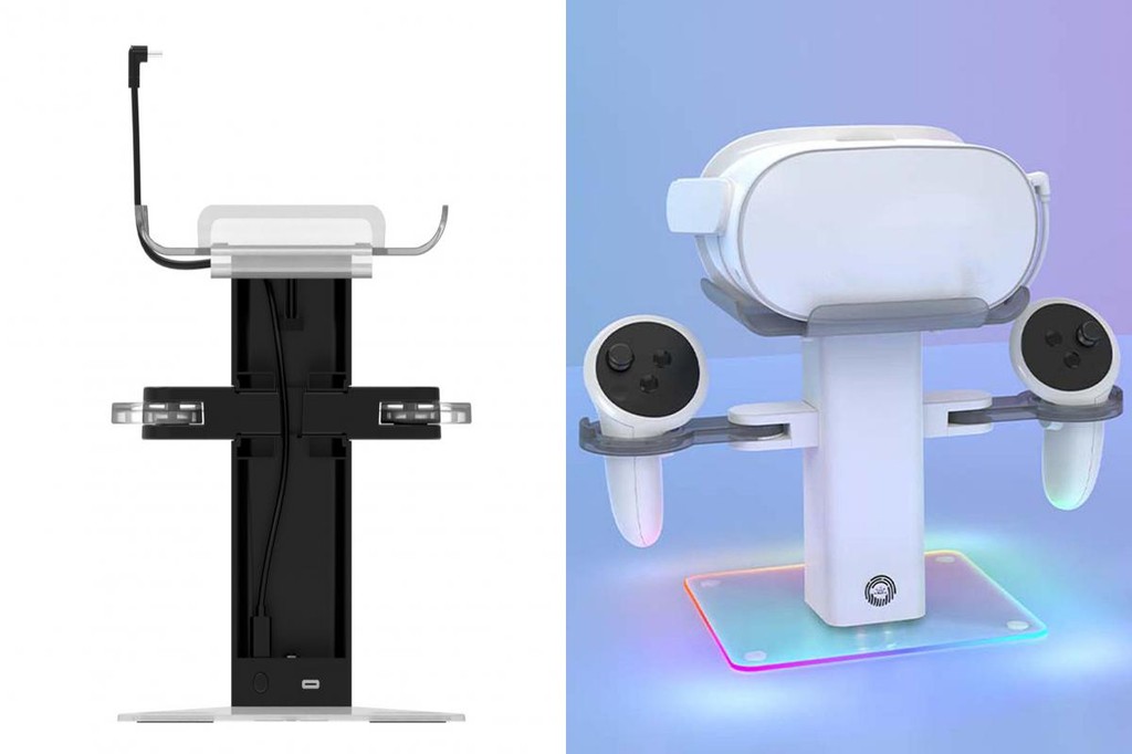 Rgb Lighting Controller Stand Tidy Desk Organizer Rgb Vr แท่นชาร์จ ...