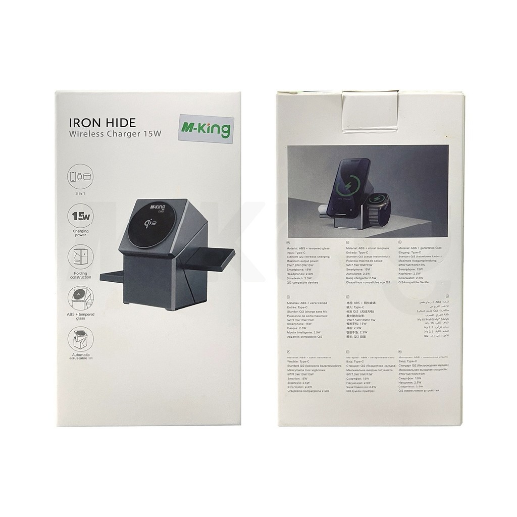 M-King CW01 magnetic 3-in-1 15W แท่นชาร์จไร้สาย แท่นชาร์จสำหรับ ...