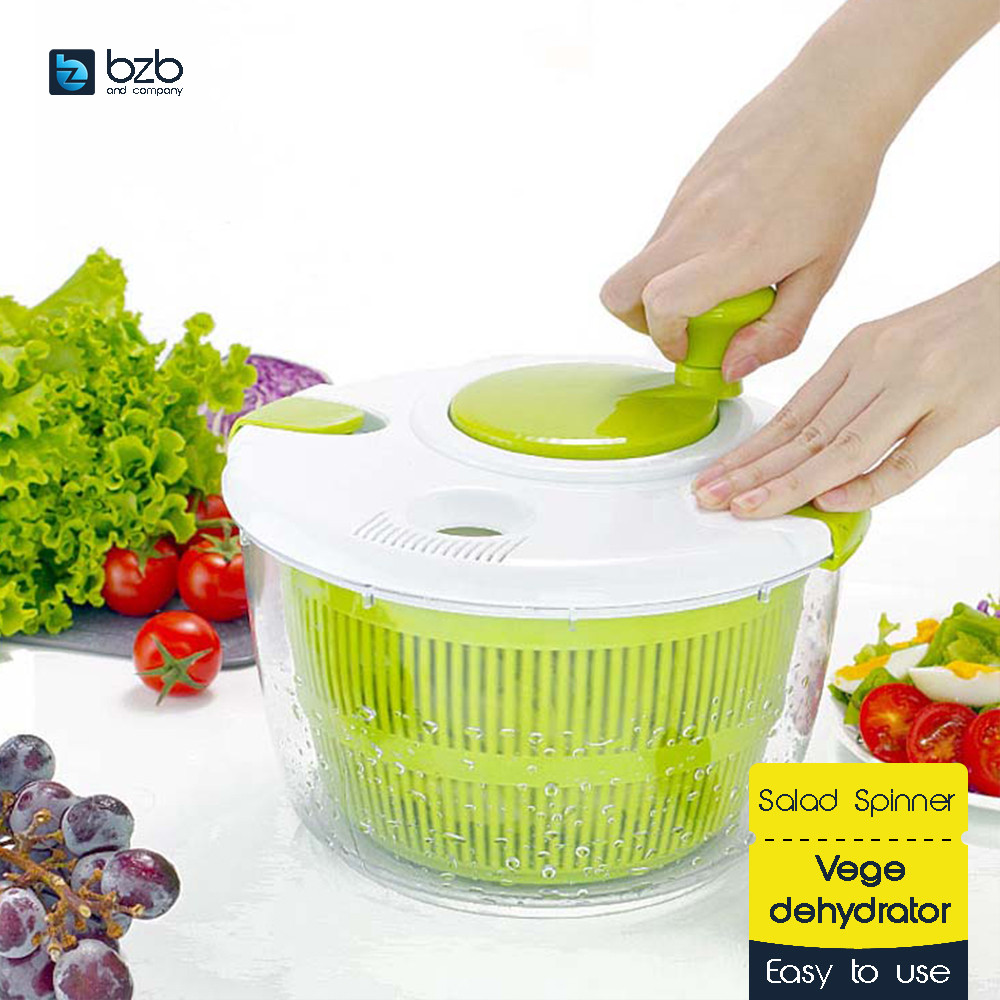 3/5l Rotary สลัด Spinner ผักผลไม้เครื่องเป่า Manual Dehydrator ตะกร้า ...