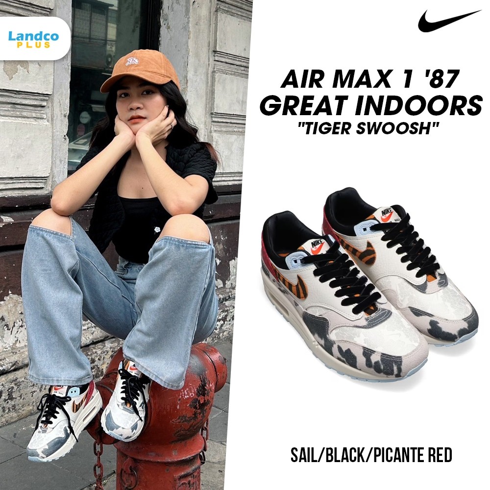 Nike ไนกี้ รองเท้าผ้าใบ สำหรับผู้หญิง W Air Max 1 87 Tiger Swoosh ...