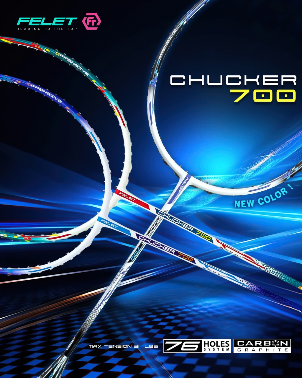 🌈แนะนำ🌈 FELET CHUCKER 700 ไม้แบดสายหวาน สีจี๊ด ตีดีเวอร์! มาใหม่อีกแล้ว ...