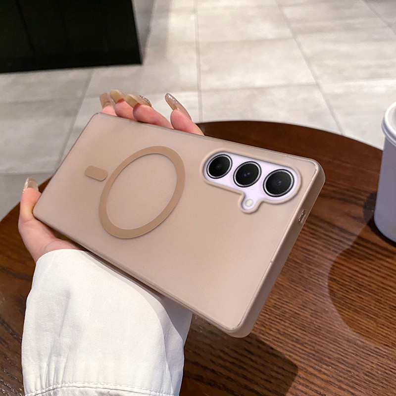 SAMSUNG Matte Ultra-Thin Clearแม่เหล็กเคสโทรศัพท์สําหรับSamsung Galaxy A05 A05S A06 A14 A15 A16 ...