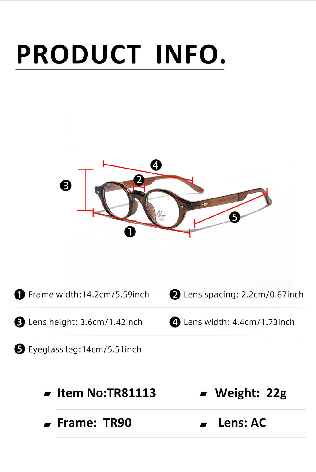 แว่นตา, แว่นตาป้องกันแสงสีฟ้า, แว่นตาสายตาสั้น, 0 ถึง -600, TR90, แฟชั่น, กรอบวงรี, Y2K, เหมาะ ...