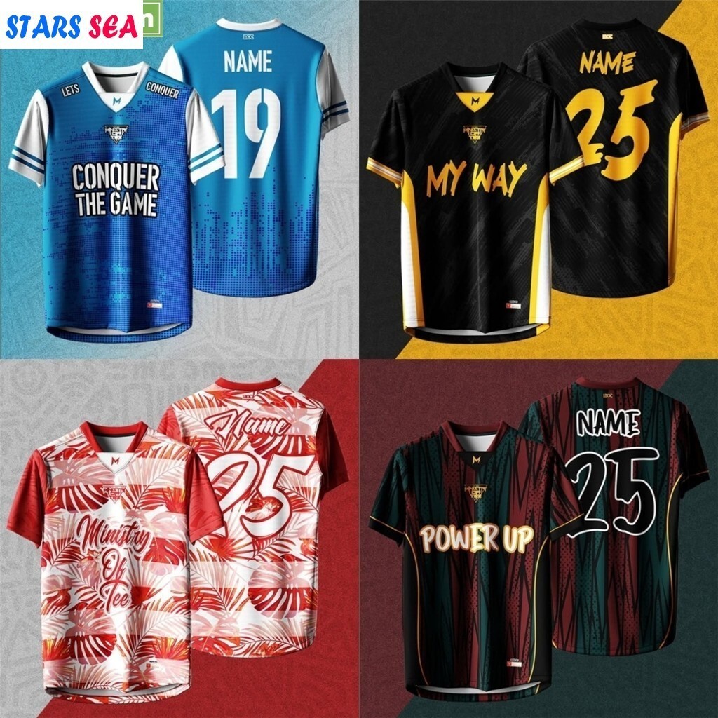 2025 NFL Edition Jersey Baju TShirt Lelaki Lengan Pendek Retro Collar ...