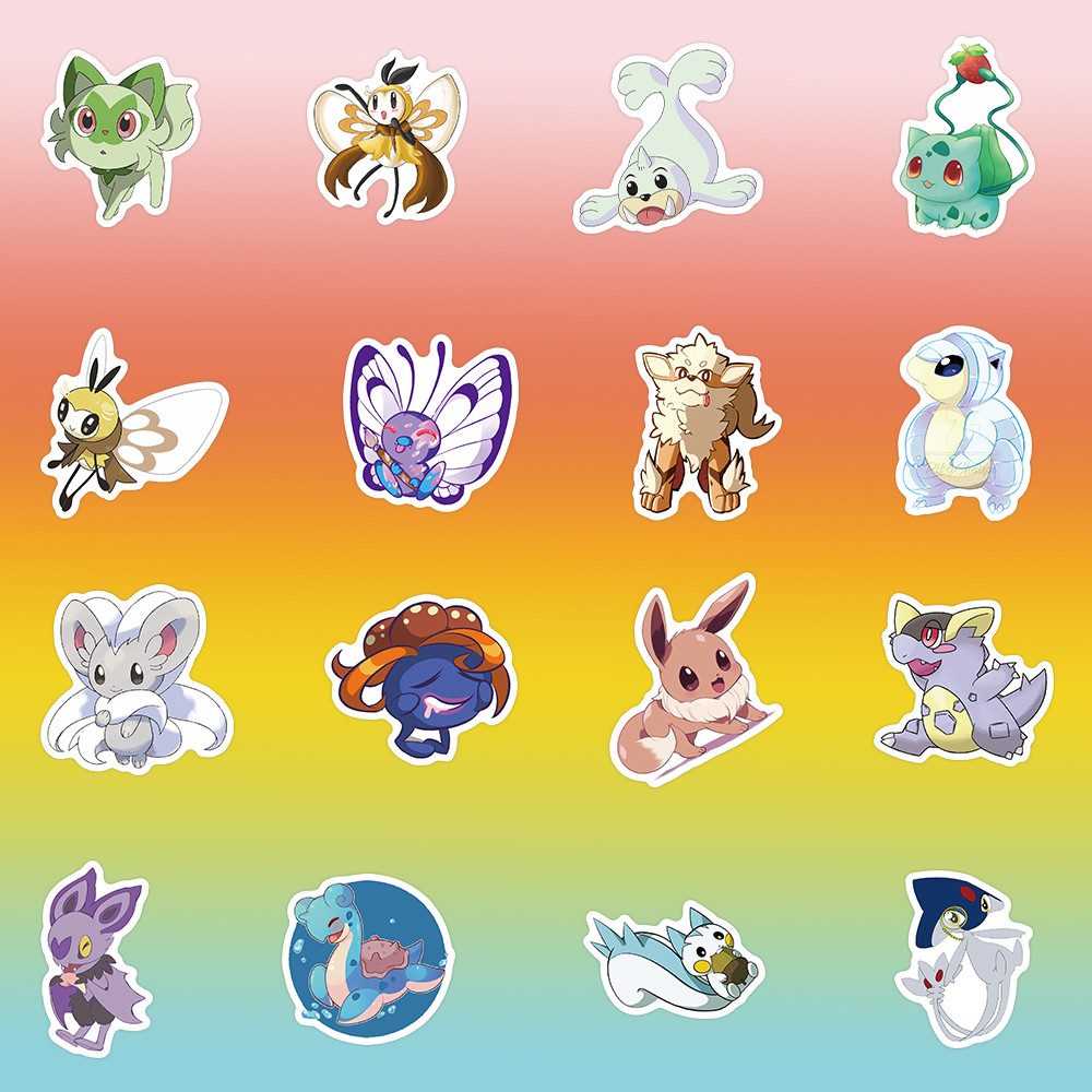 Style A Pokemon Trainer Sticker Pack (60 ชิ้น) - ตกแต่งสําหรับแล็ปท็อป ...