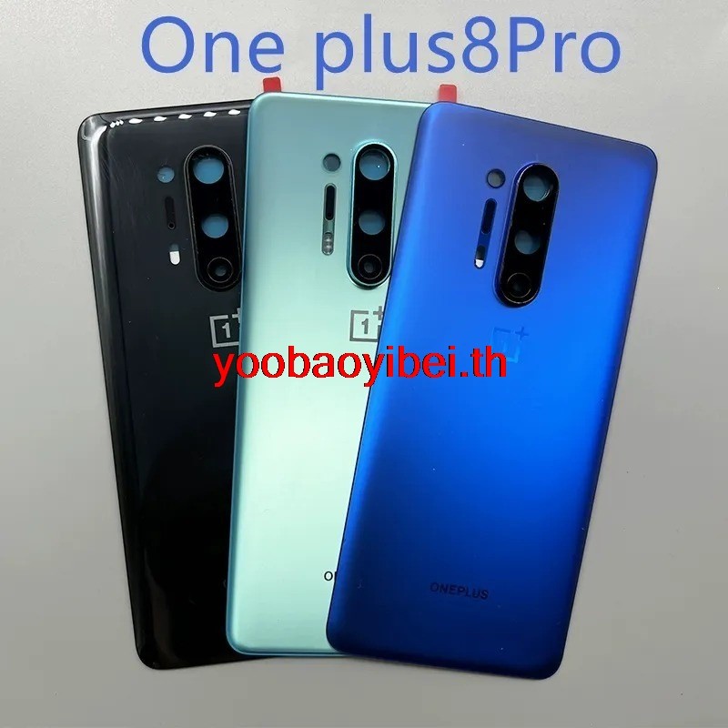 Ybei- สําหรับ OnePlus 8 5G แบตเตอรี่เดิมฝาหลังกระจกด้านหลังแผงเปลี่ยนสําหรับ One Plus 1 + 8T ...