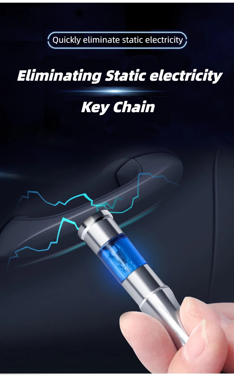 Static Rod Electrostatic Discharger แบบพกพา Anti-Static พวงกุญแจฤดูหนาว ...