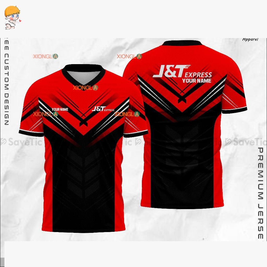 JNT Express Part 02 เสื้อยืดเจอร์ซีย์แบบกําหนดเองพิมพ์ระเหิดเต็มรูปแบบ ...