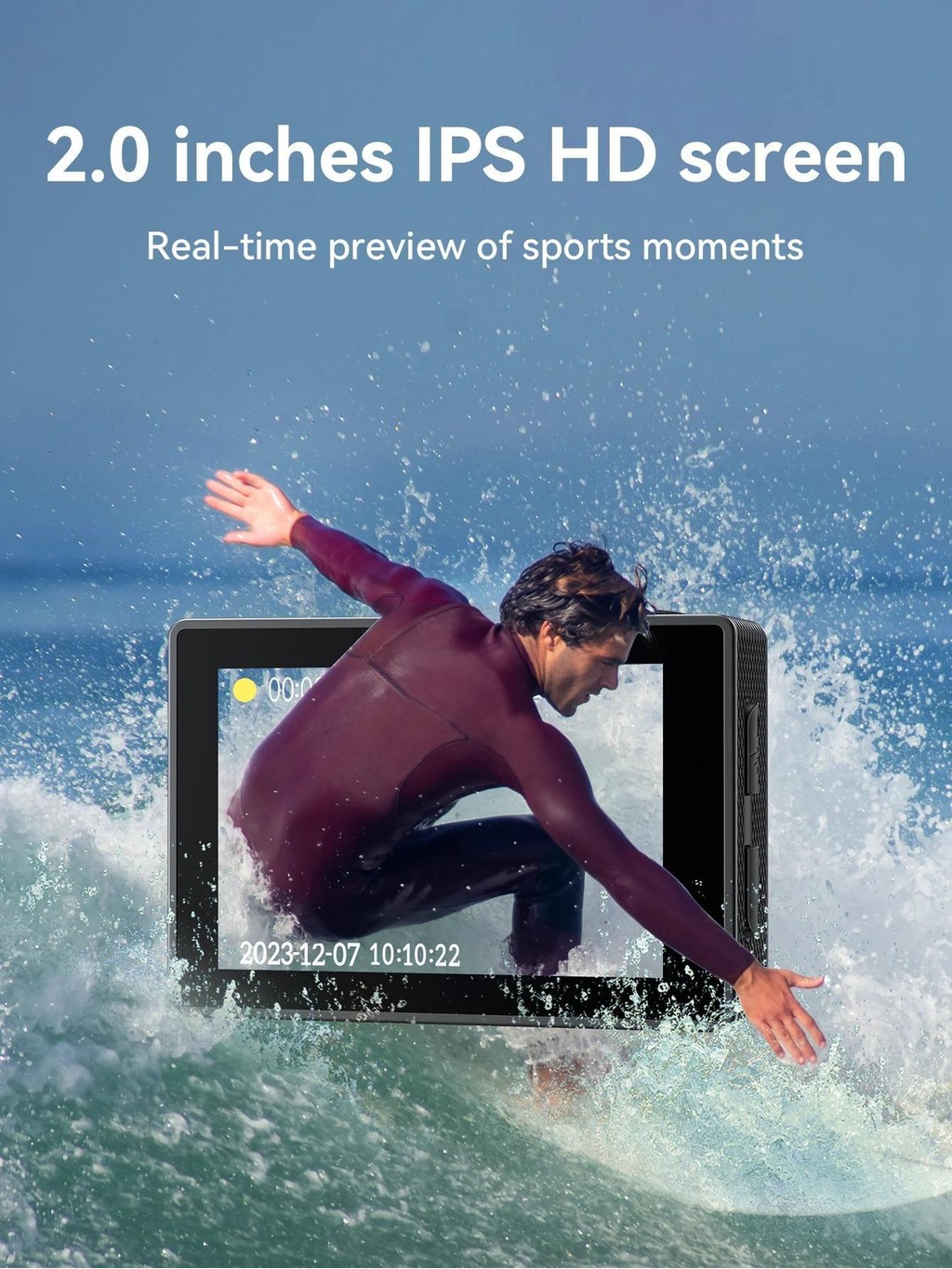 [ประกัน 1 ปี] HOCO DV100 กล้องแอคชั่น ชัดระดับ 1080P/30fps จอIPS 2 นิ้ว ...