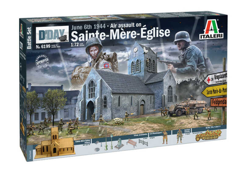 1/72 ชุดโมเดล ITALERI 6199 การต่อสู้ที่นอร์มังดี: โบสถ์แม่พระ มิถุนายน ...