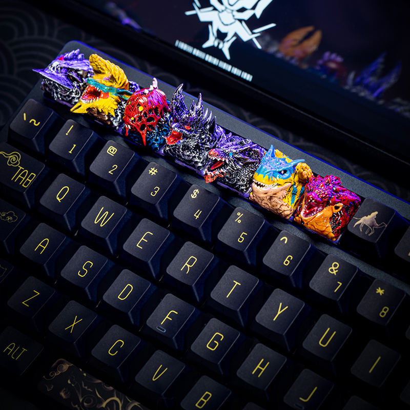 Watts Key Research 3A "Monster Hunter" Monster Theme Keycap Mechanical ...