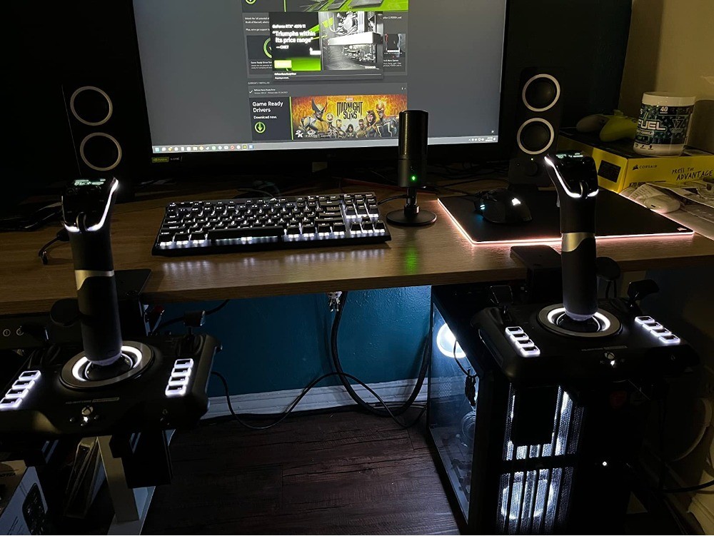 เดสก์ท็อปจําลอง Flying Joystick Bracket คันเร่ง x56 Tumaster Warthog ...