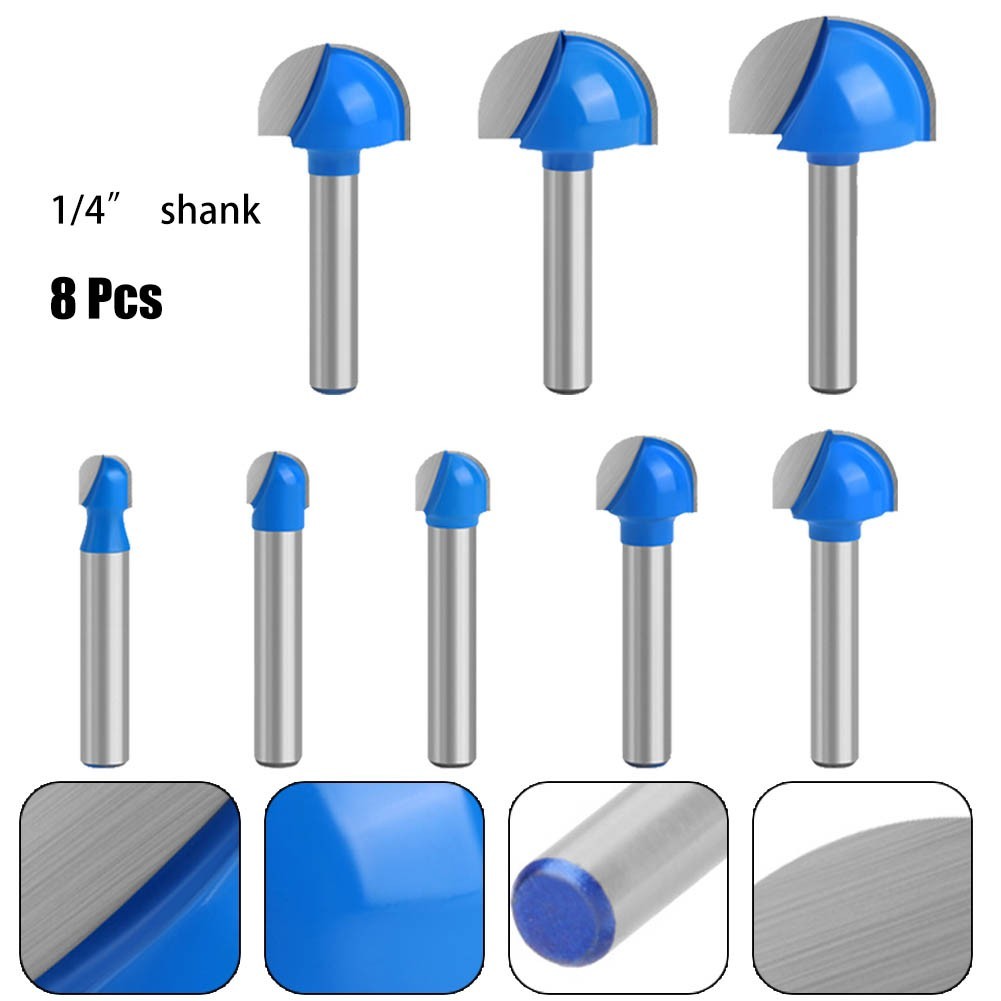 ⭐ การลดราคาครั้งใหญ่⭐ 1/4 Shank Ball Nose Router Bits End Mill Round ...