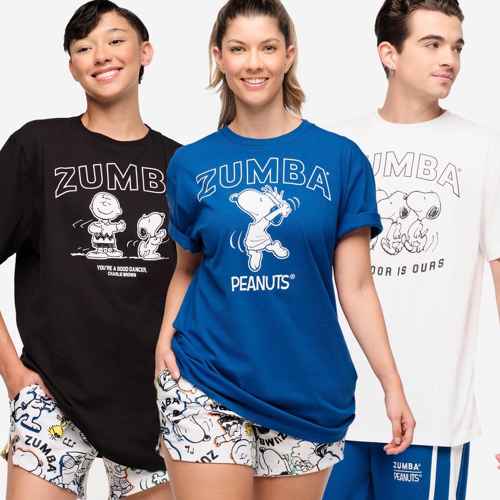 Zumba X Peanuts Tee - One Size (เสื้อยืดออกกำลังกายซุมบ้า) | Shopee Thailand