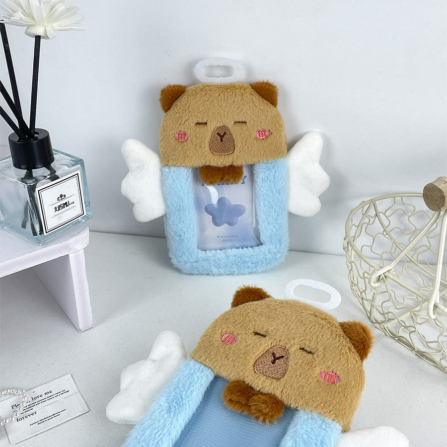 Capybara Angel Soft Plush Card Pouch สําหรับบัตรอาหารนักเรียน Id ...