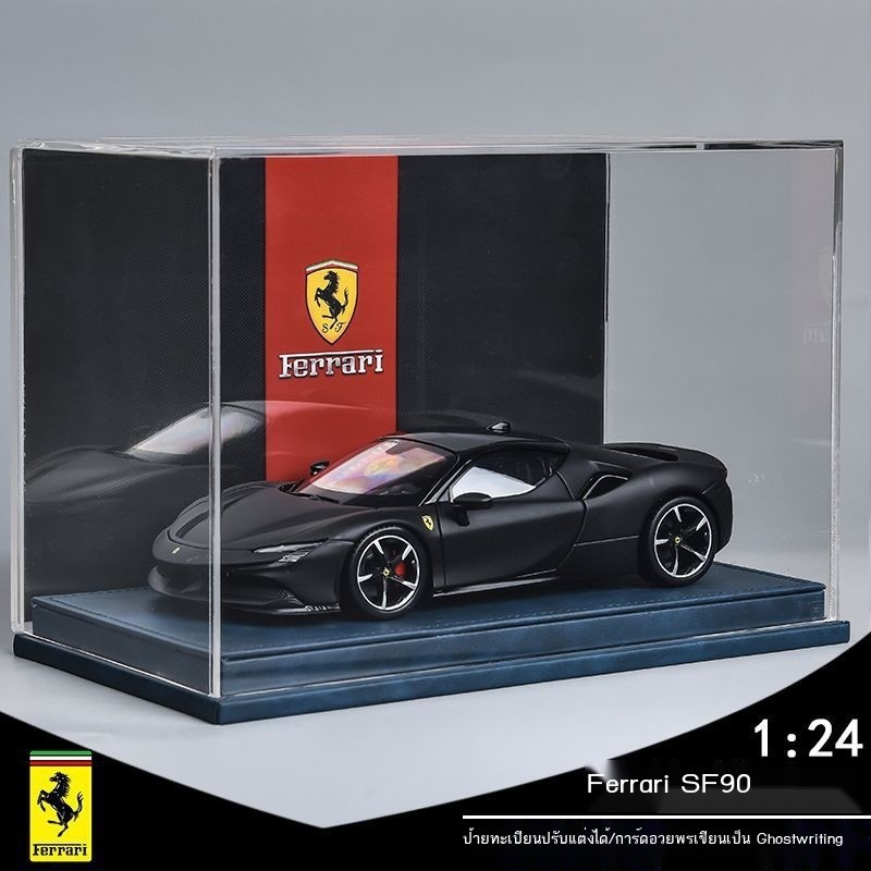 L 1:24 Ferrari SF90 กีฬารถโมเดลรถจำลองของเล่นคอลเลกชันเครื่องประดับ ...
