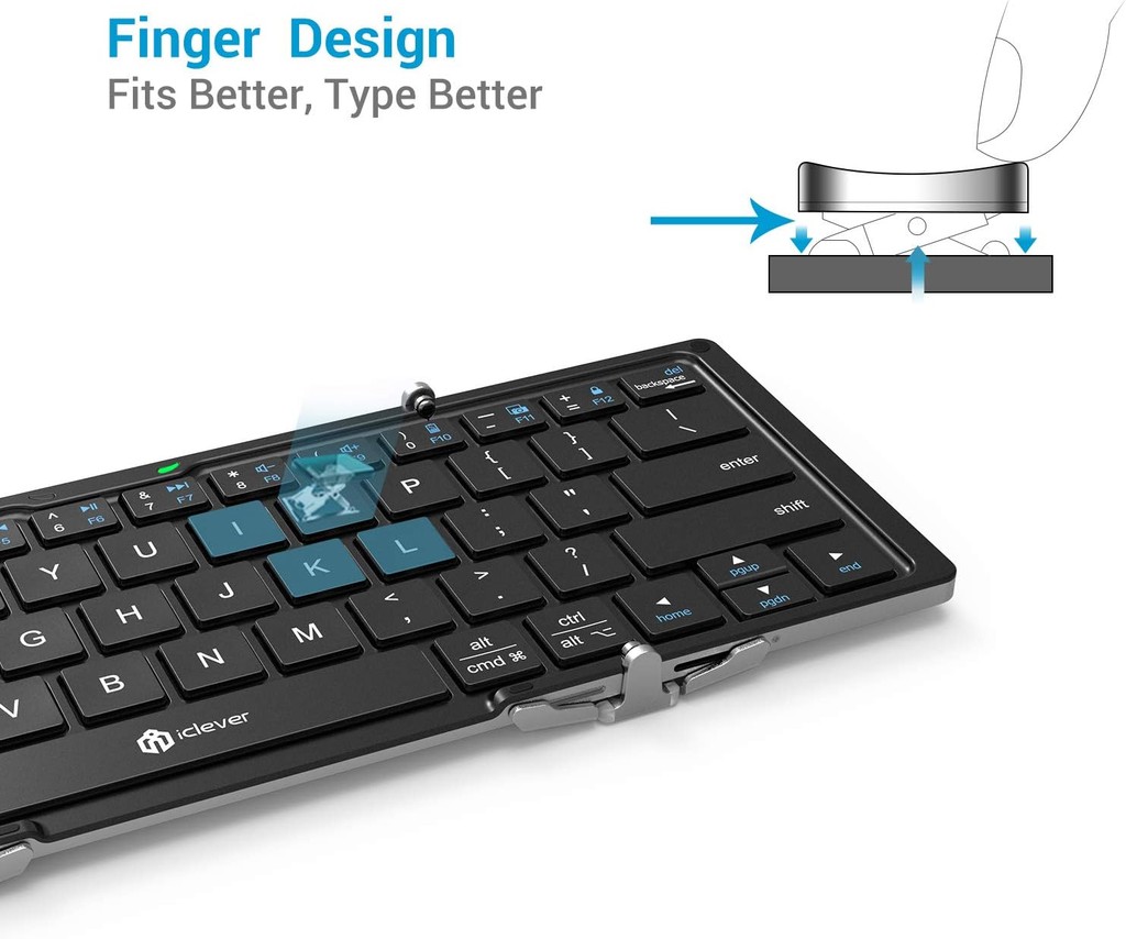 [Tinzshop] คีย์บอร์ดพับได้ iClever BK03 สุดยอดคู่หูสำหรับการทำงานและ ...