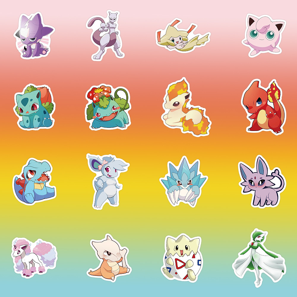 Style A Pokemon Trainer Sticker Pack (60 ชิ้น) - ตกแต่งสําหรับแล็ปท็อป ...