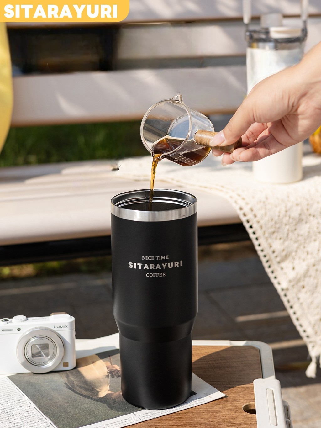 SITARAYURI 600ml 900ml แก้วน้ำเก็บอุณหภูมิร้อน-เย็น สำหรับพกพาในชีวิตประจำวัน แก้วน้ำสแตนเลส 304 ...