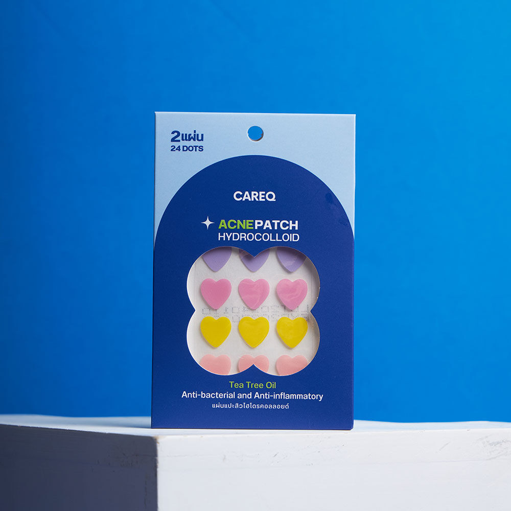 CAREQ Acne Patch Hydrocolloid แคร์คิว แผ่นแปะสิวไฮโดรคอลลอยด์ 24 Dots ...