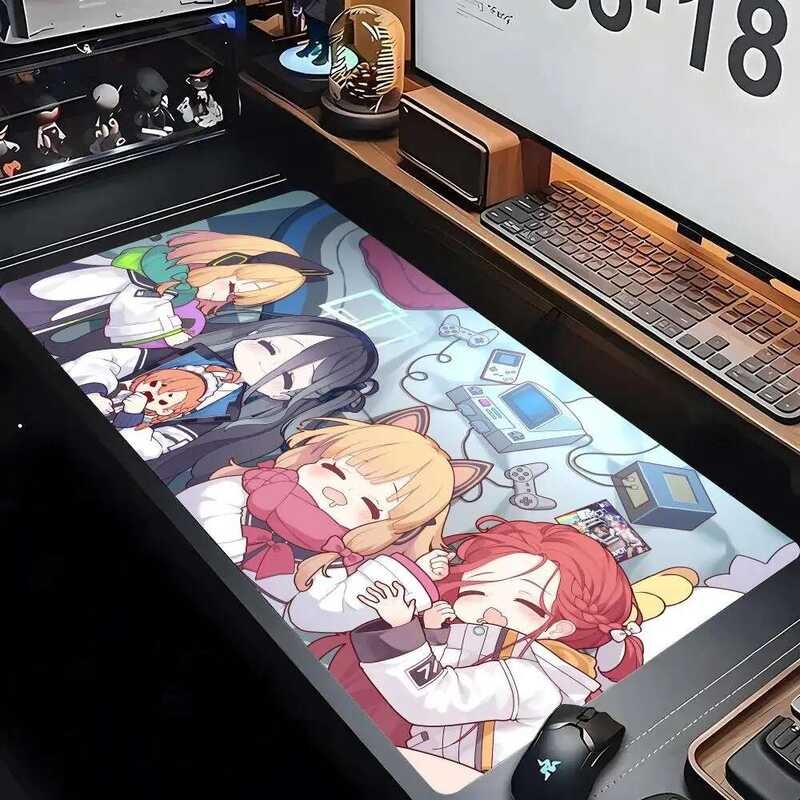 เกม Blue Archive Mousepad แผ่นรองเมาส์แผ่นรองโต๊ะพร้อม Pad อุปกรณ์เสริมสําหรับเล่นเกม Prime ...